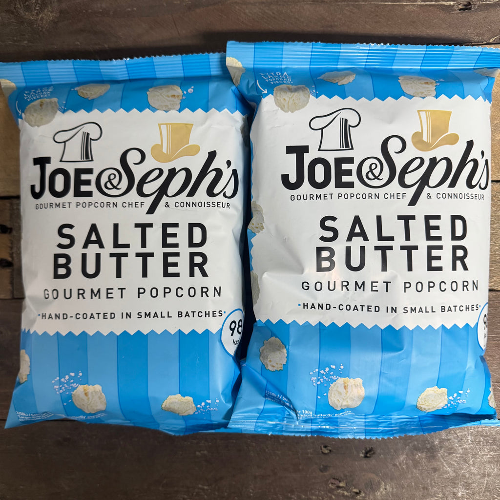2x Joe & Seph's Salted Butter Gourmet Popcorn Share Bags (2x55g) & Low ...