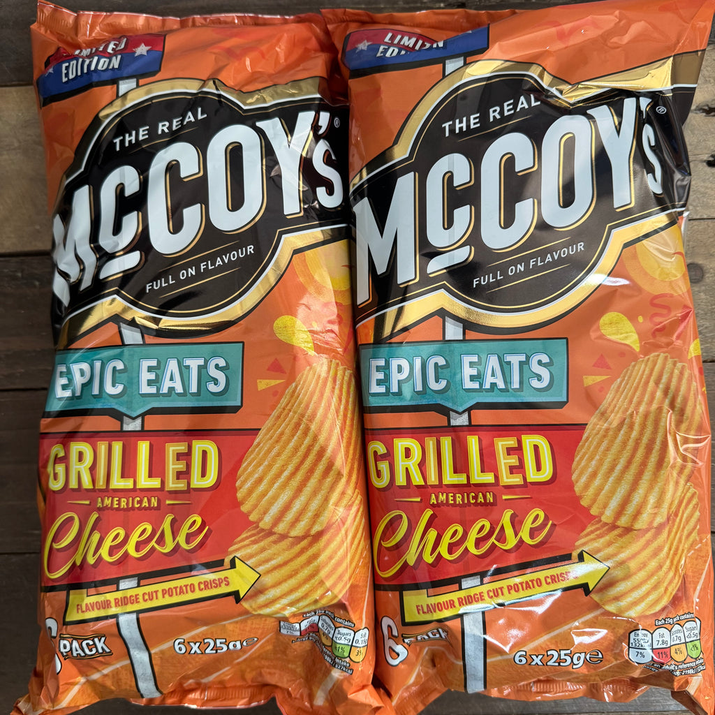 12x McCoy's Epic Eats Grilled American Cheese Ridge Cut Crisps Bags (2 & Low Price Foods Ltd