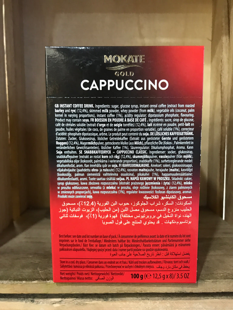 Mokate Classic Gold Cappuccino 8 Sachets 100g & Low Price Foods Ltd