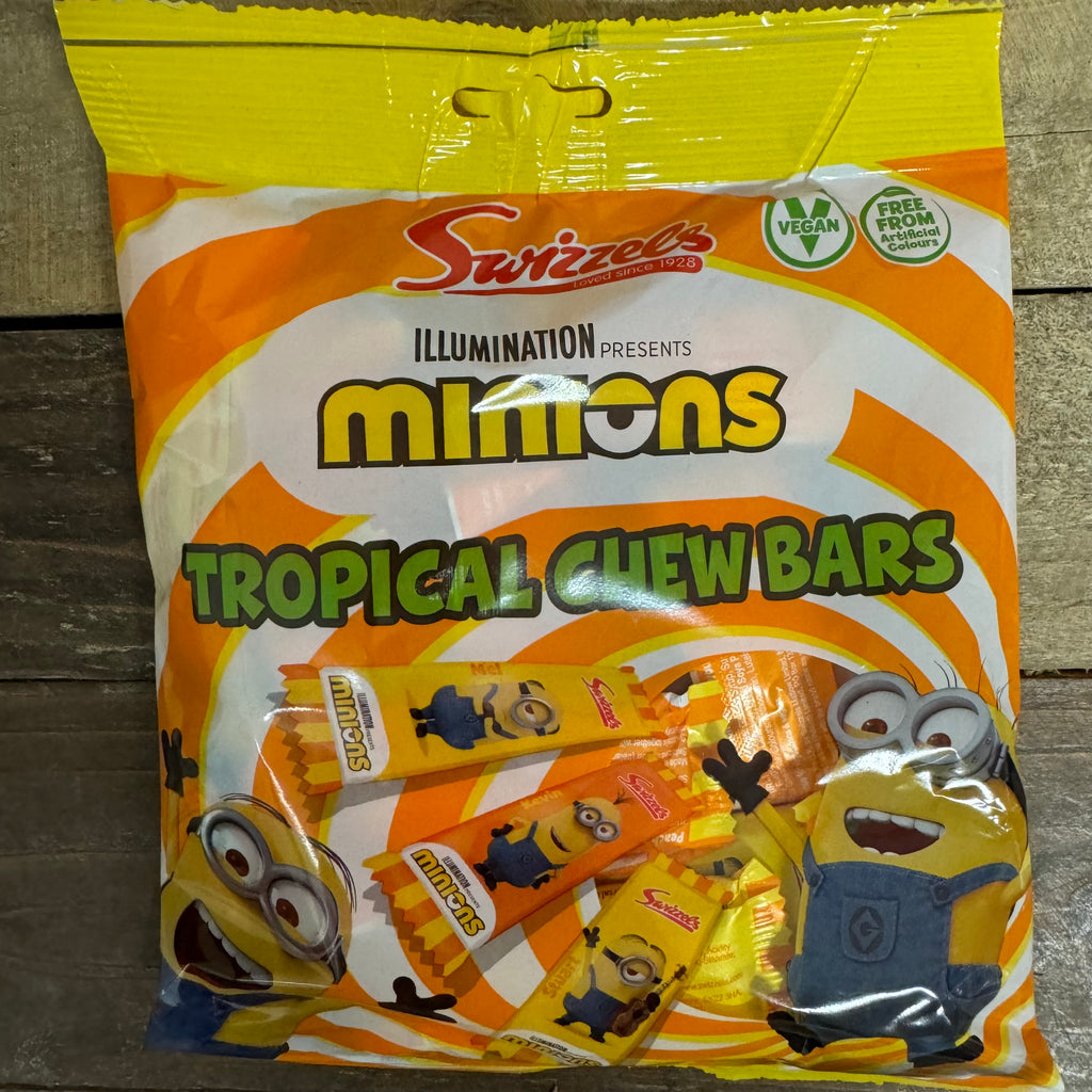 3x Swizzels Minions Tropical Chew Bars Bags (3x140g) & Low Price Foods Ltd