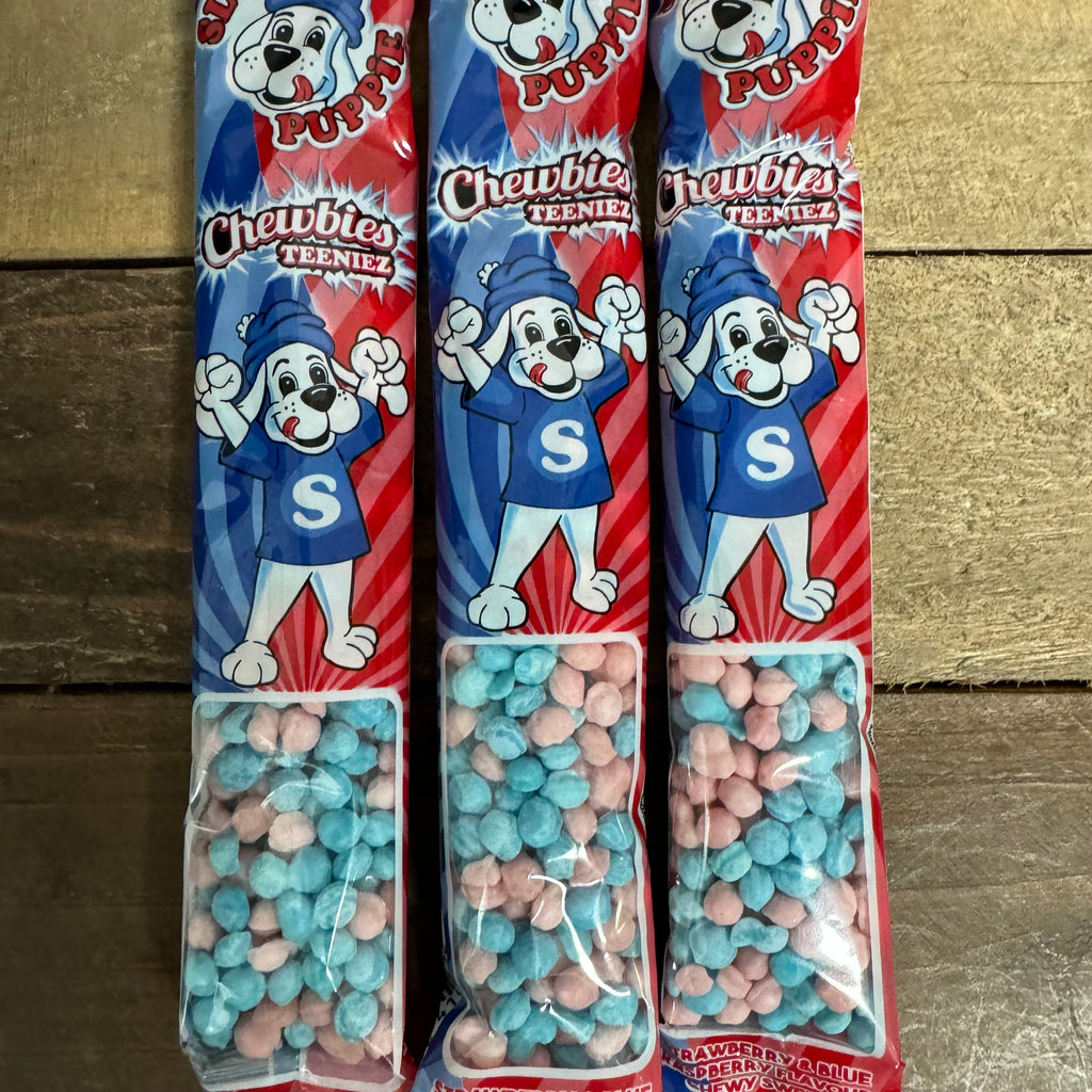 12x Slush Puppie Strawberry & Blue Raspberry Chewbies Teeniez Sweets P ...