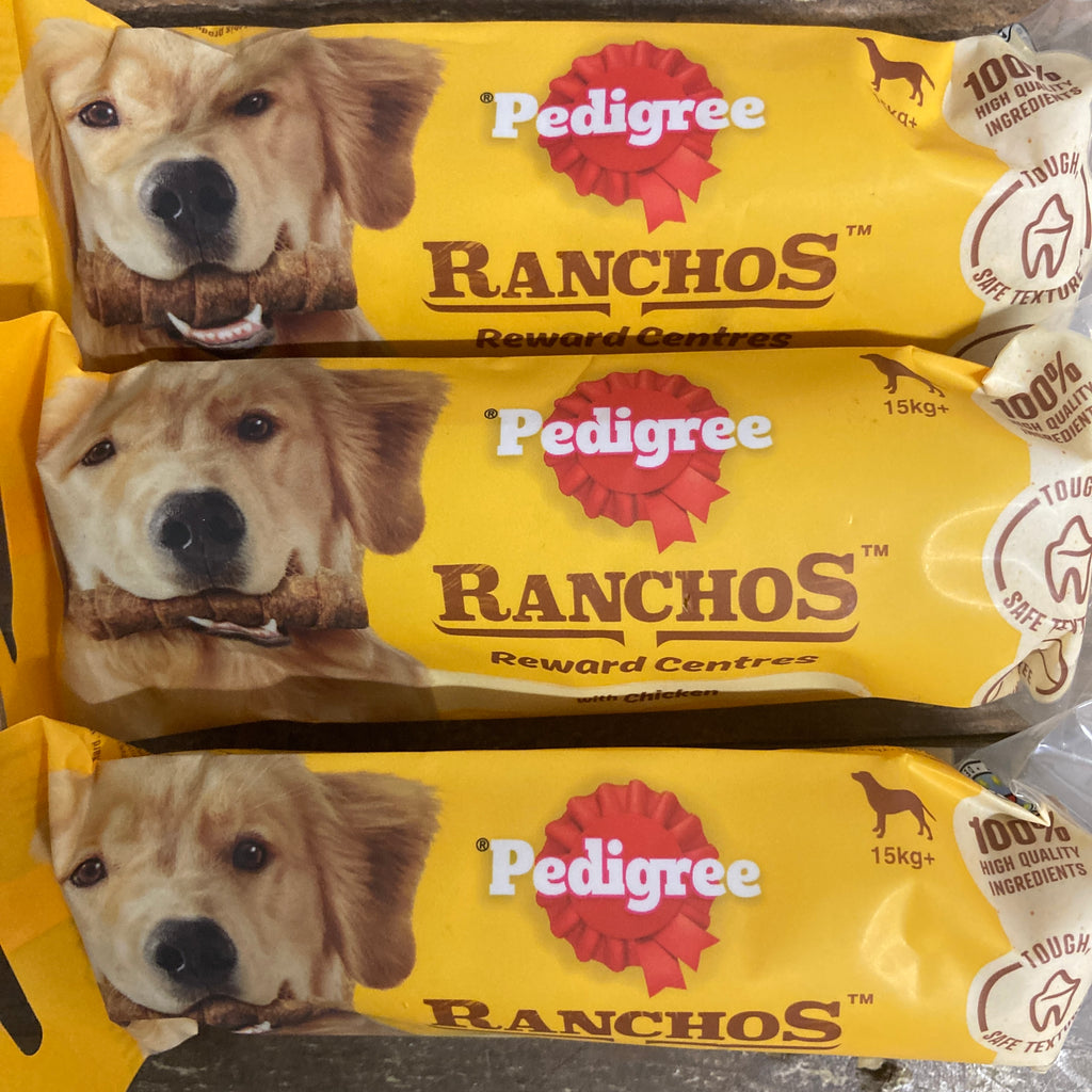 6x Pedigree Ranchos Chicken Reward Centres Maxi Dog Chews (6x80g) & Low ...