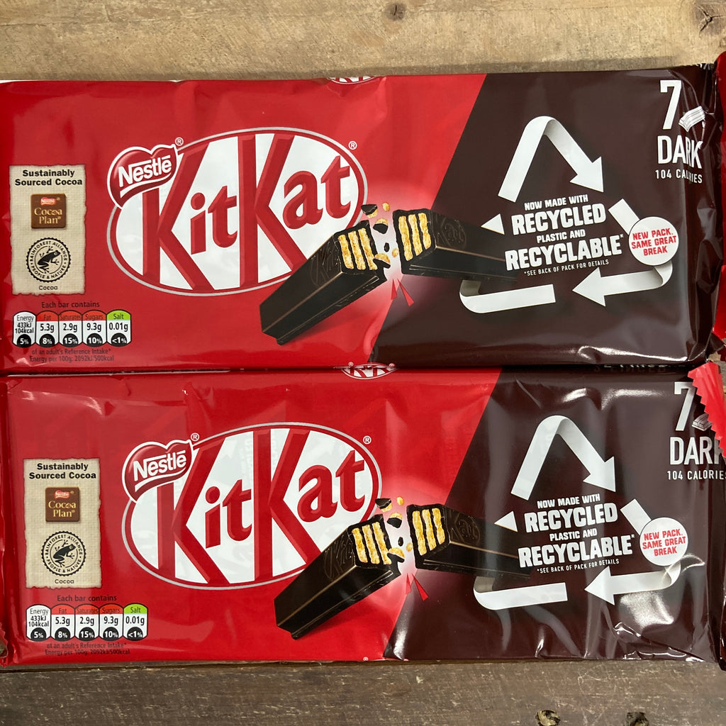 21x KitKat 2 Finger Dark Chocolate Biscuit Bars (3 Packs of 7x20.7g ...