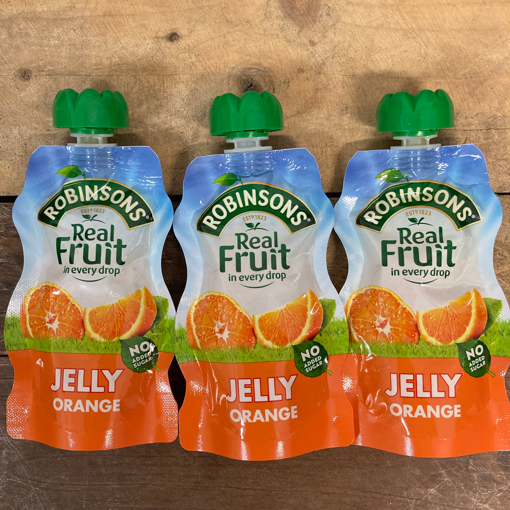 8x Mixed Robinsons Jelly Pouches (4x Orange + 4x Apple & Blackcurrant ...