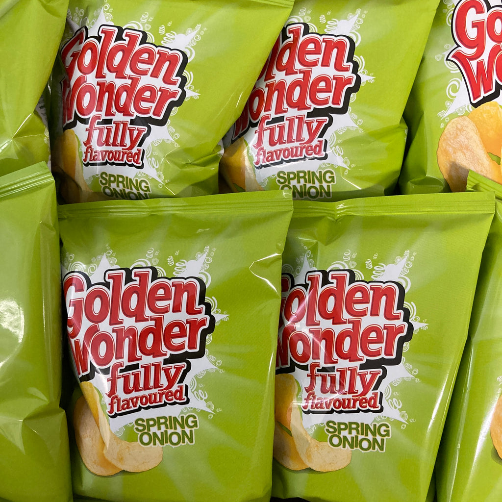 12x Golden Wonder Spring Onion Flavour Crisps (12x32.5g) & Low Price ...