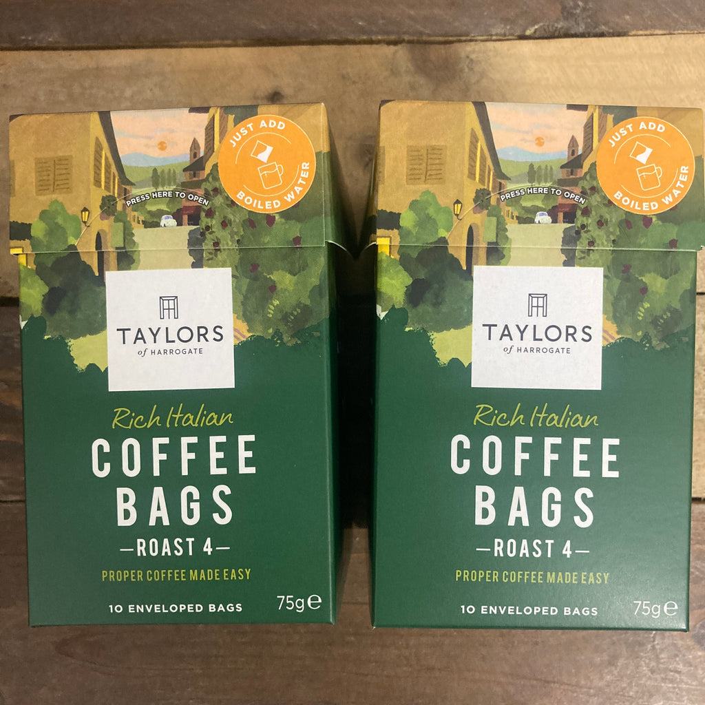 20x Taylors Rich Italian Coffee Bags (2 Boxes of 10 Bags) & Low Price ...