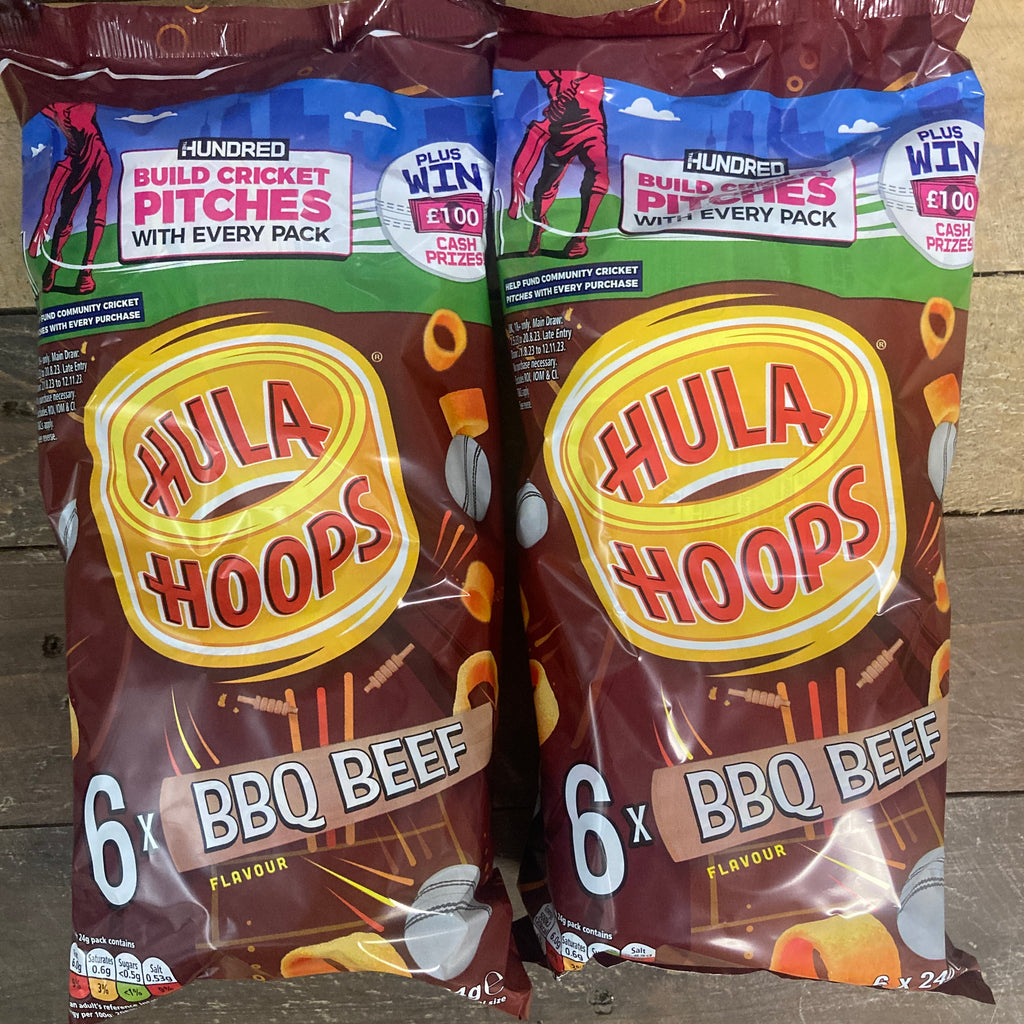 12x Hula Hoops BBQ Beef Potato Rings (2 Packets of 6x24g) & Low Price ...