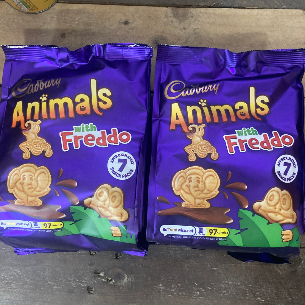 14x Cadbury Animals with Freddo Mini Chocolate Biscuits Snack Packs (2 ...