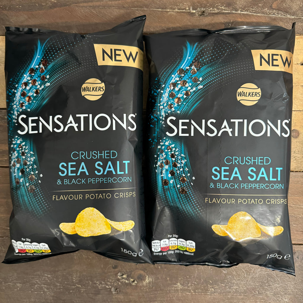 3x Walkers Sensations Salt & Black Peppercorn Crisps Share Bags (3x150 ...