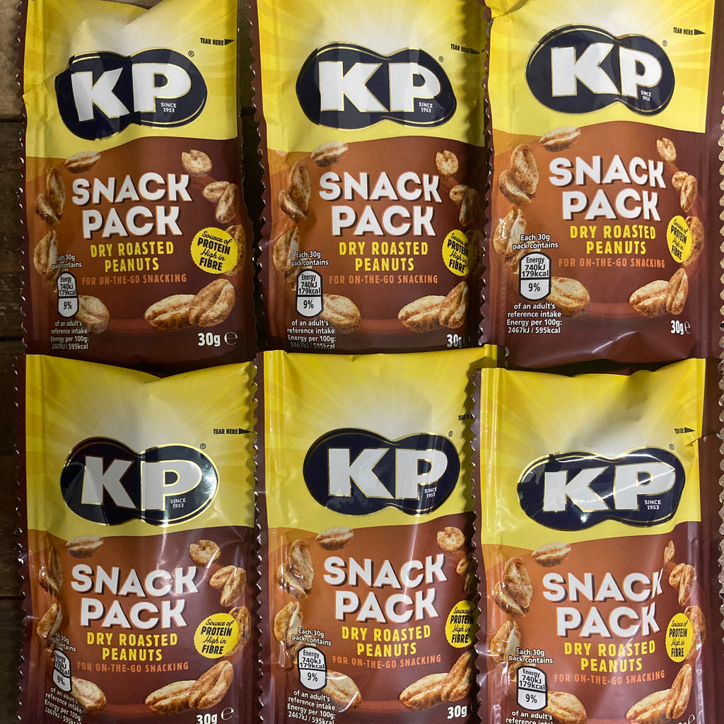 8x KP Dry Roasted Peanut Snack Packs (8x30g) & Low Price Foods Ltd