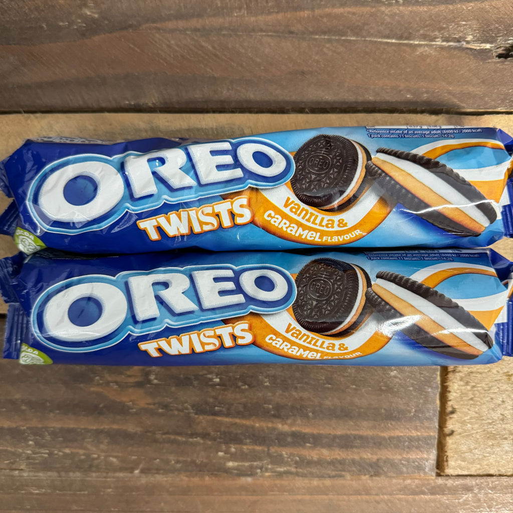 3x OREO Vanilla & Caramel Twists Biscuit Packs (3x157g) & Low Price ...