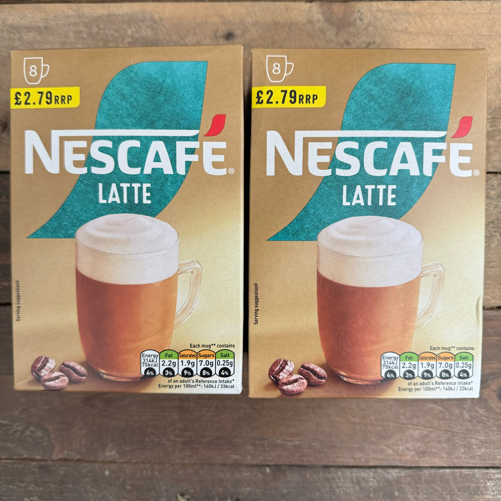 16x Nescafe Latte Instant Coffee Sachets (2 Boxes of 8x18g) & Low Price ...