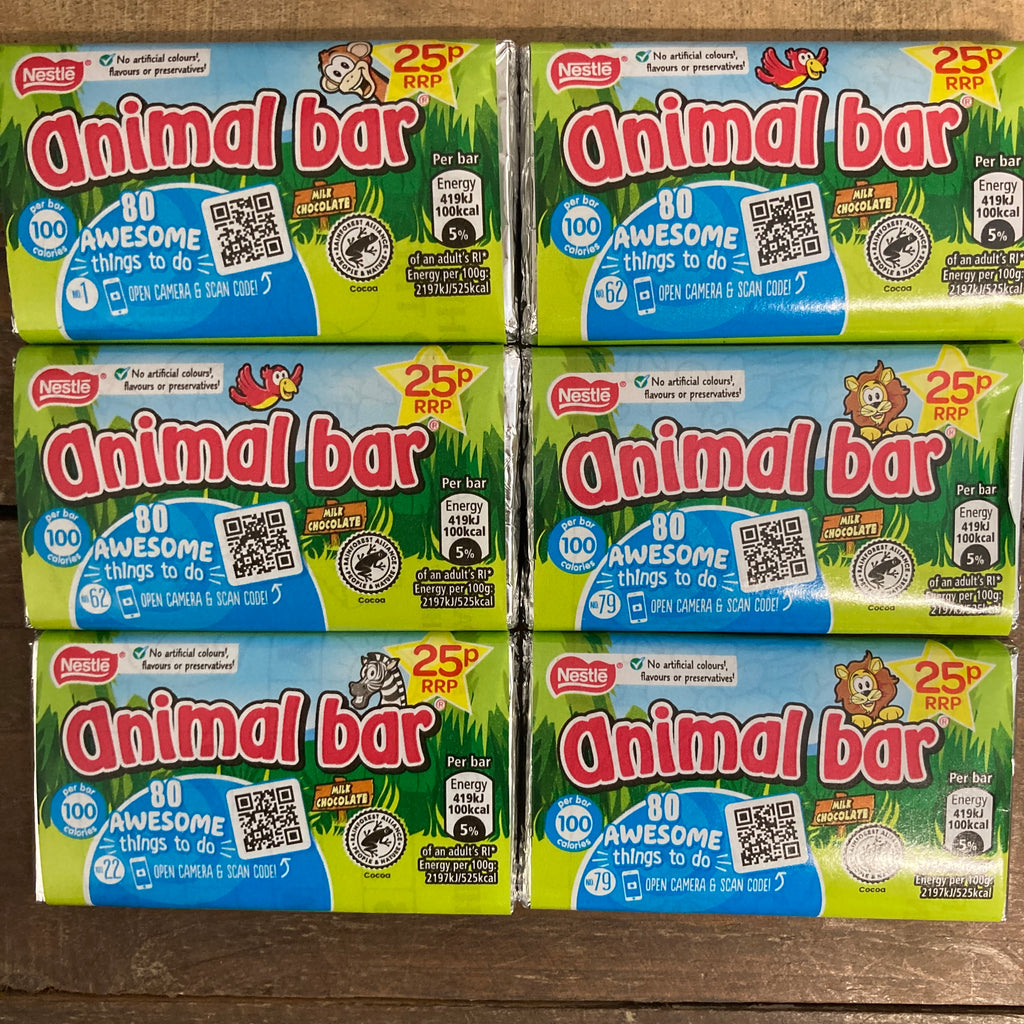 12x Animal Bar Milk Chocolate Bars (12x19g) & Low Price Foods Ltd
