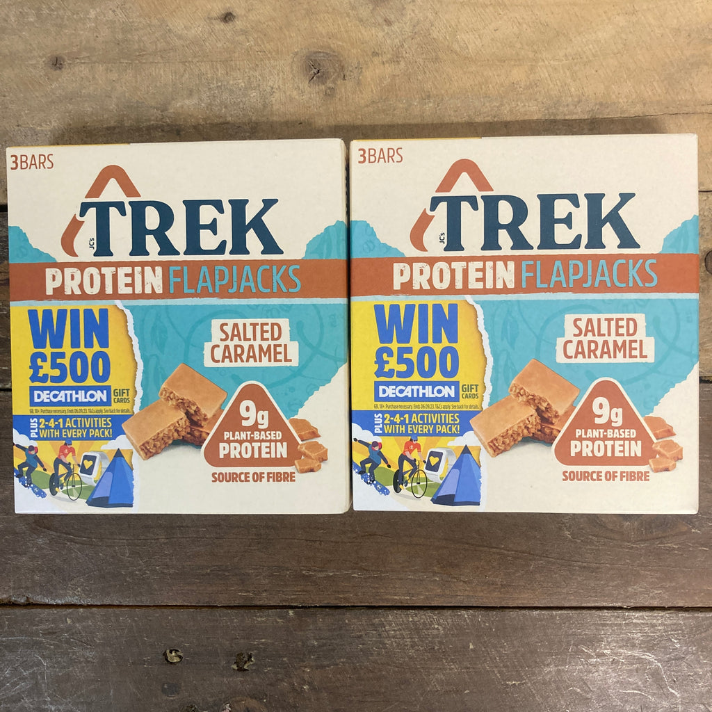 12x Trek Salted Caramel Protein Flapjacks (4 Packs of 3x50g) & Low ...