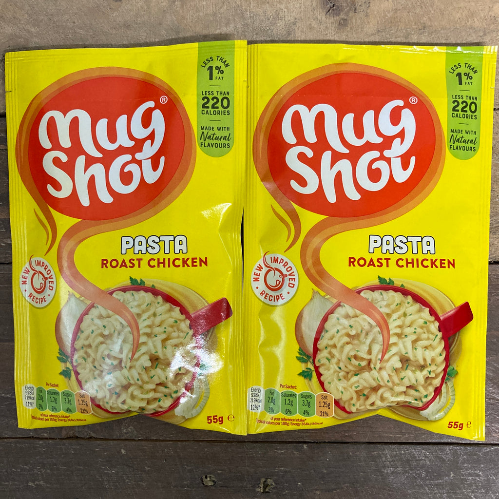 4x Mugshot Roast Chicken Pasta Packs (4x55g) & Low Price Foods Ltd