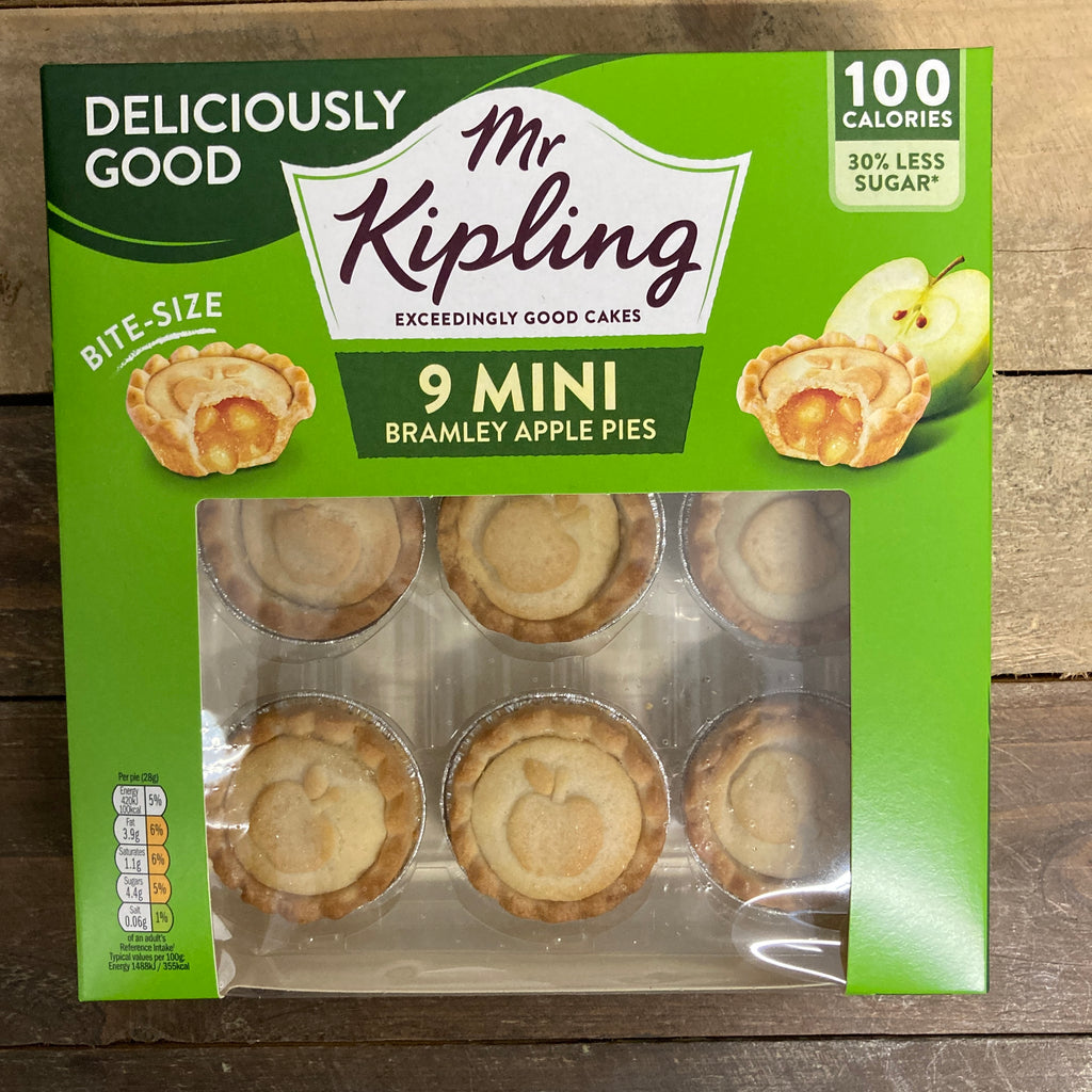 9x Mr Kipling Deliciously Good Mini Bramley Apple Pies (1 Box of 9 ...