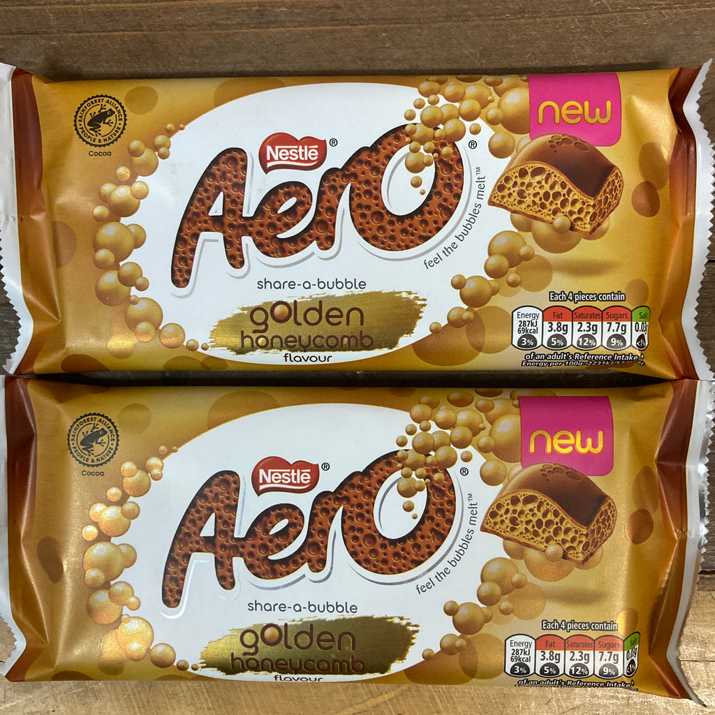 3x Aero Golden Honeycomb Chocolate Sharing Bars (3x90g) & Low Price ...