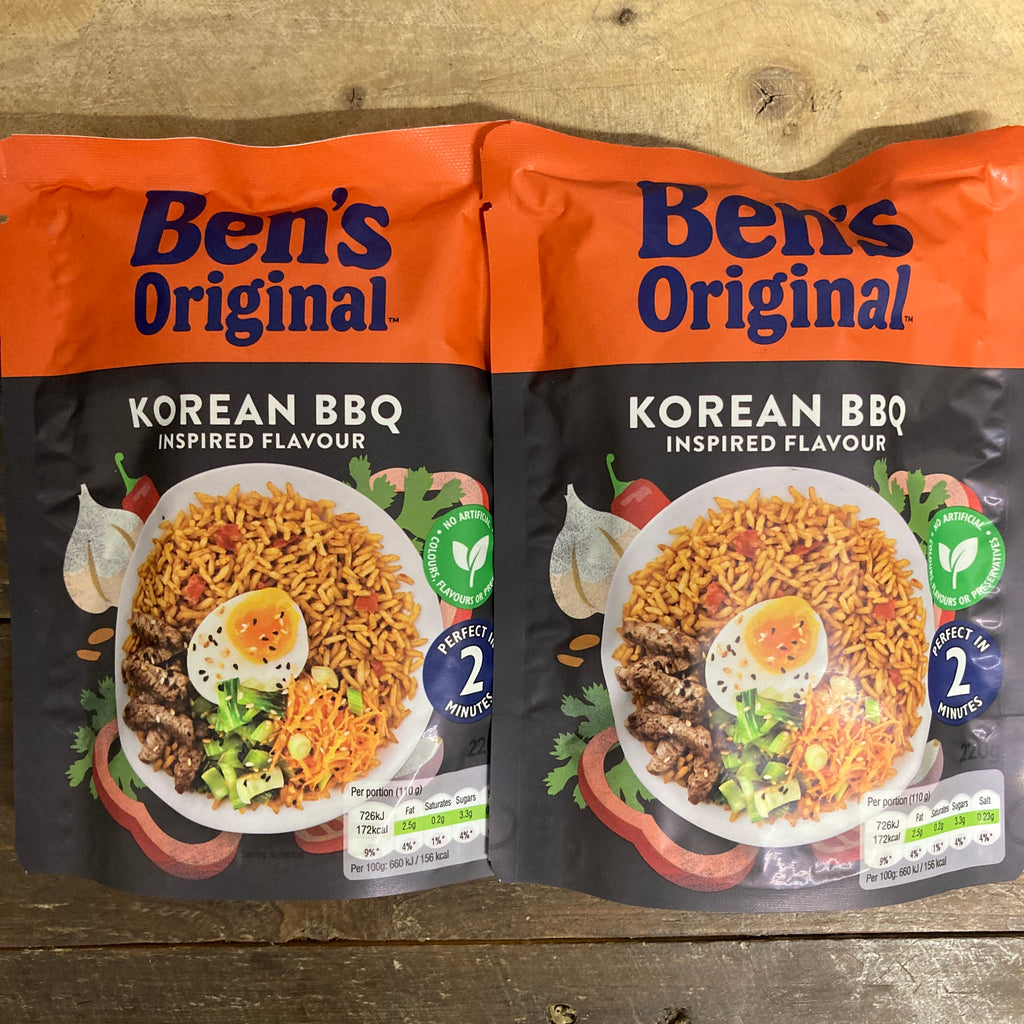2x Ben's Original Korean BBQ Microwave Rice (2x220g) & Low Price Foods Ltd