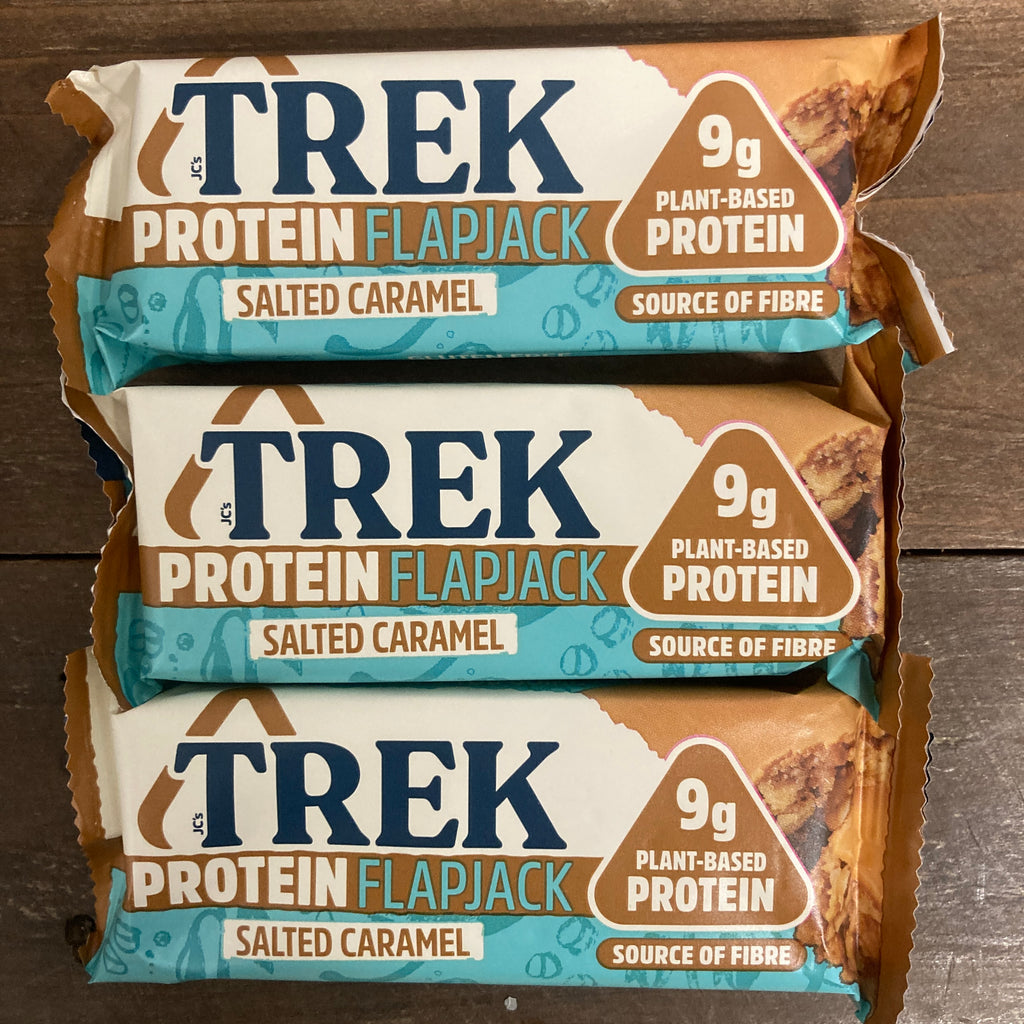 12x Trek Salted Caramel Protein Flapjacks (4 Packs of 3x50g) & Low ...