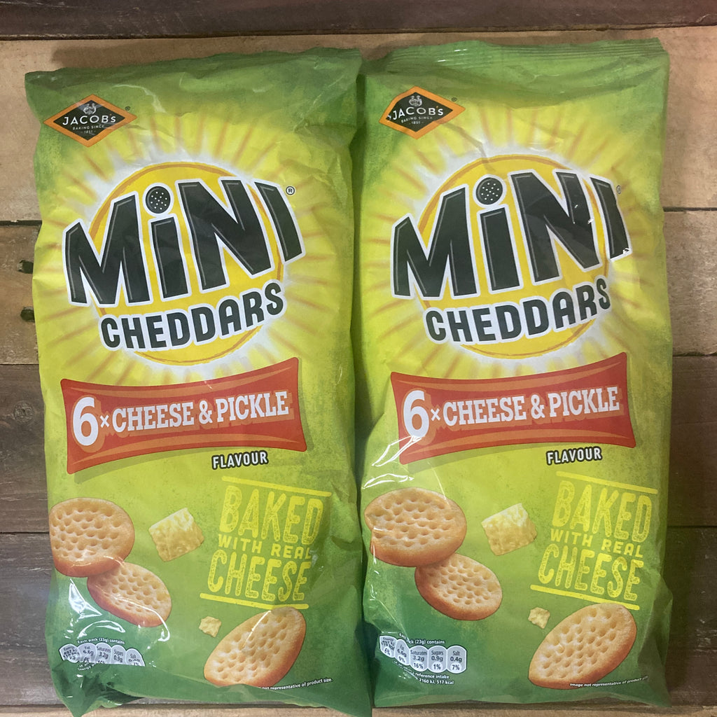 12x Jacob's Mini Cheddars Cheese & Pickle Snacks (2 Packs of 6x23g ...
