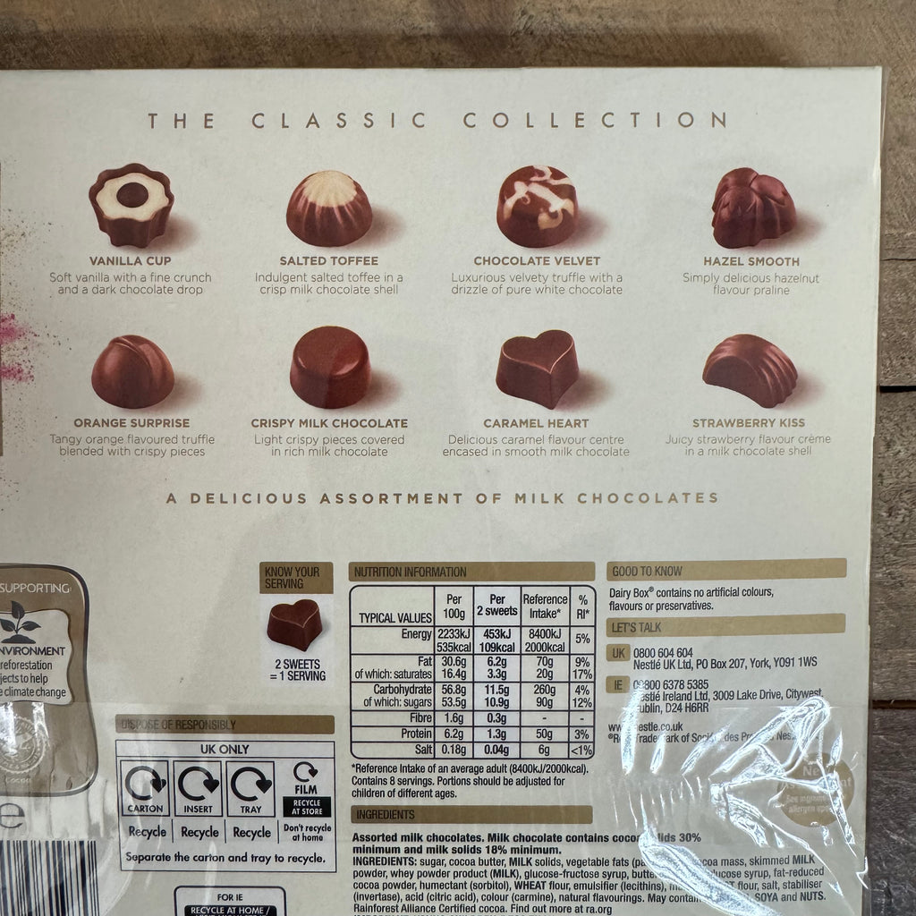 Dairy Box Milk Chocolate Box 160g & Low Price Foods Ltd