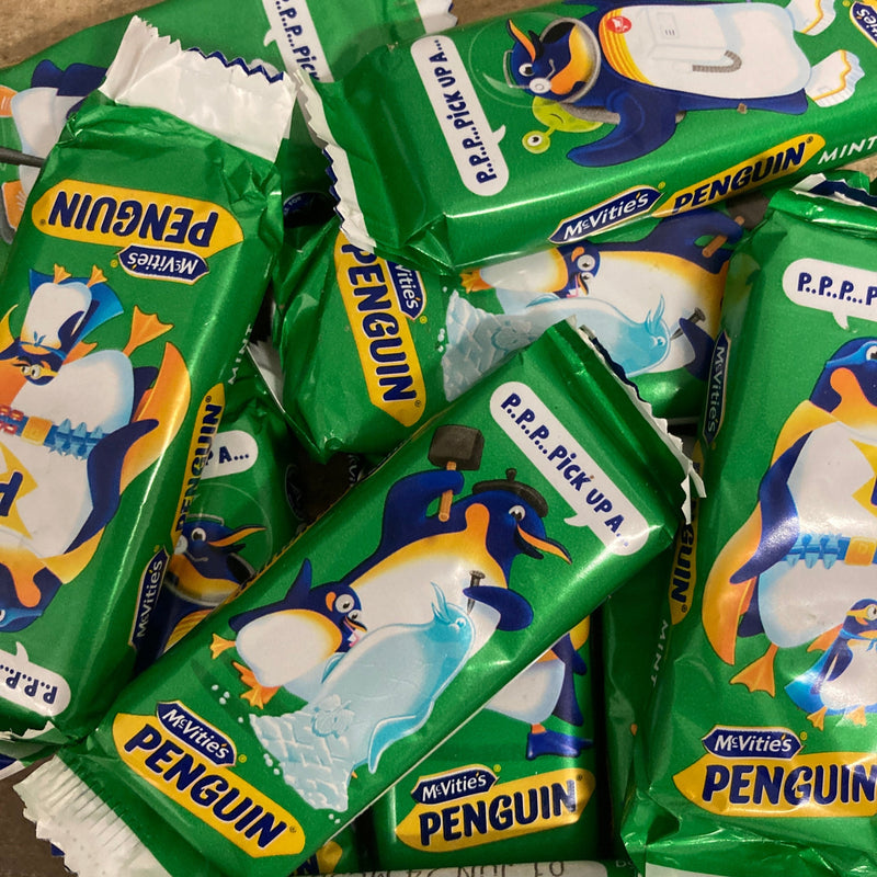 12x Mcvities Penguin Mint Chocolate Biscuit Bars (Mis-Shapes) (12x28g ...