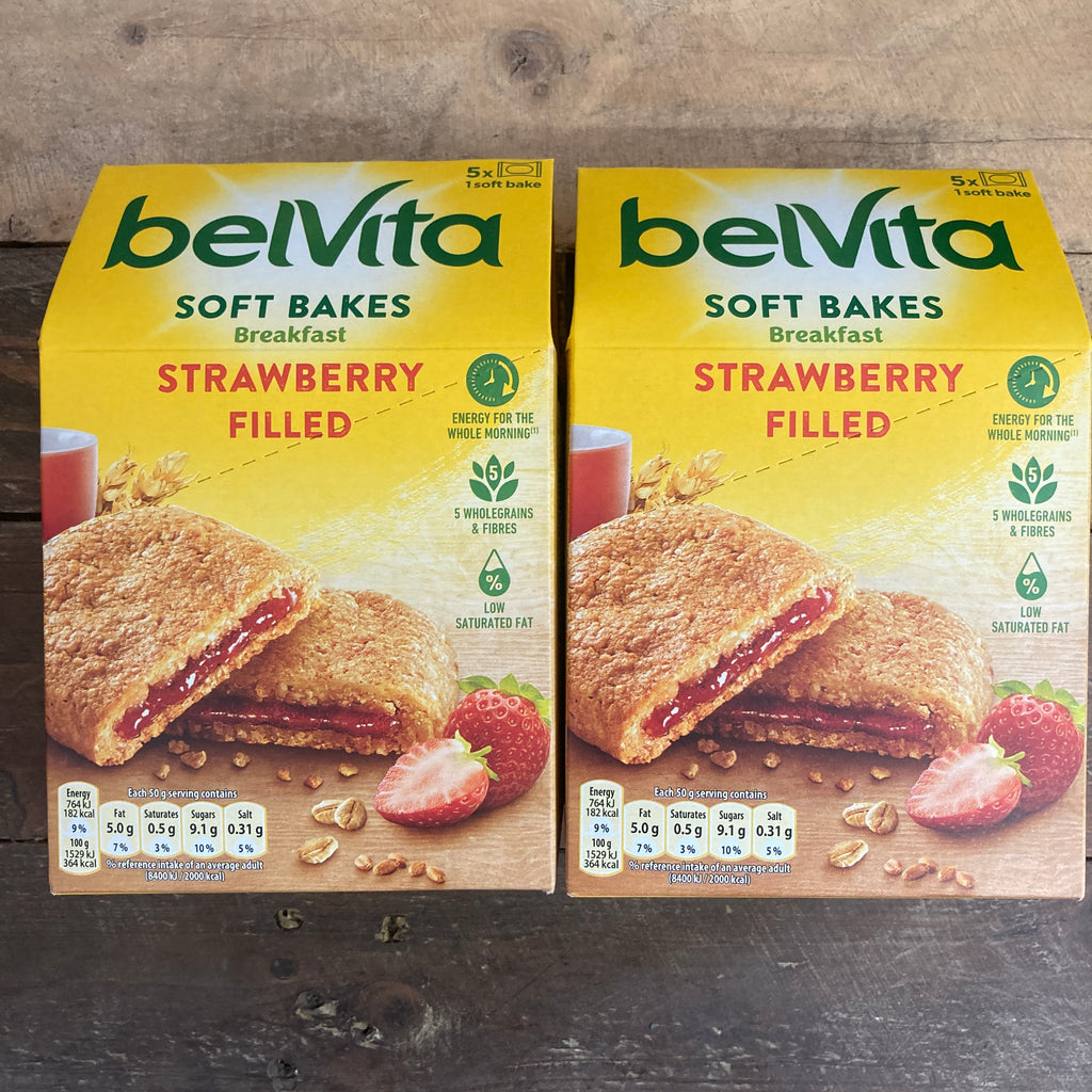 10x Belvita Soft Bakes Strawberry Filled Biscuits (2 Packs of 5x50g ...