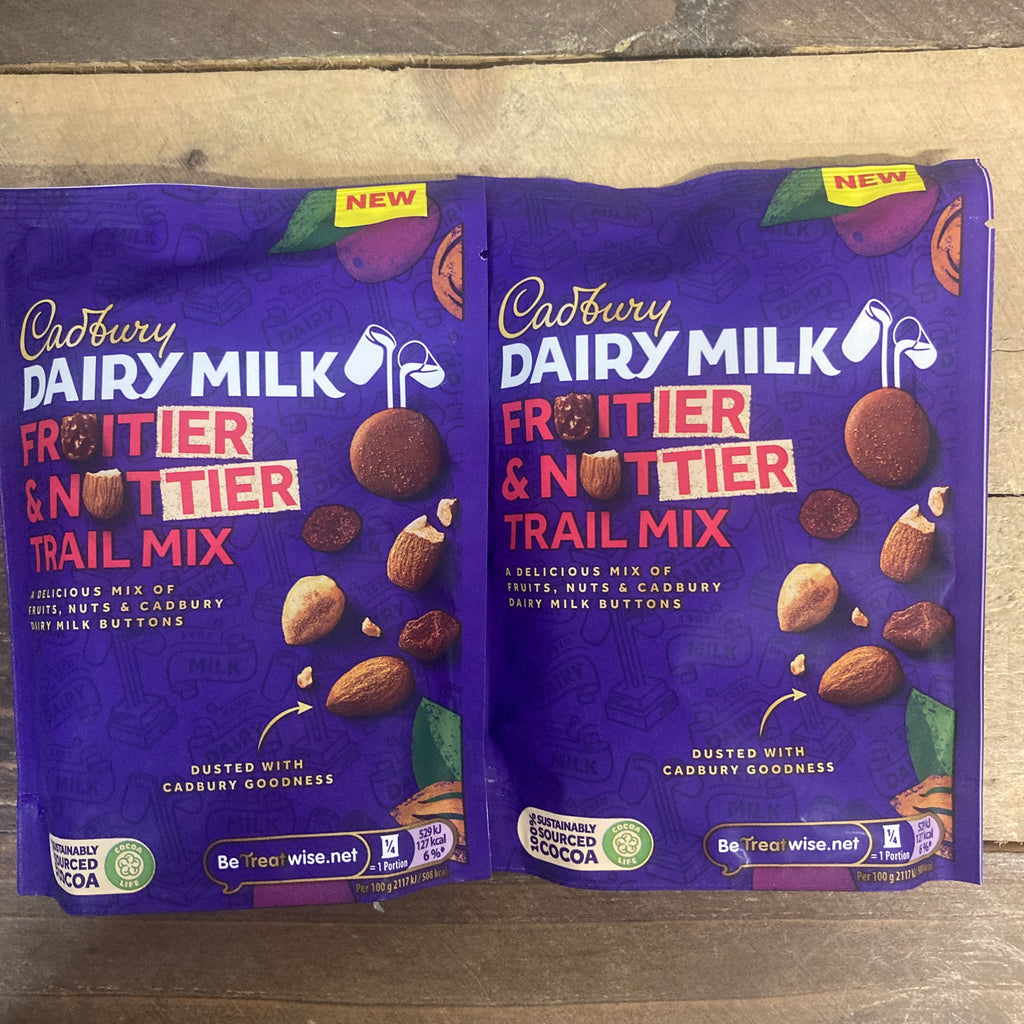 3x Cadbury Dairy Milk Chocolate Fruitier & Nuttier Trail Mix Bags (3x1 ...