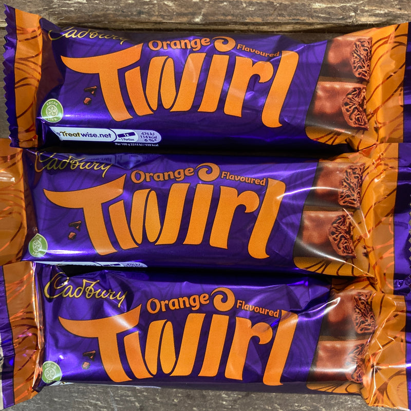 12x Cadbury Twirl Orange Chocolate Bars (12x43g) & Low Price Foods Ltd