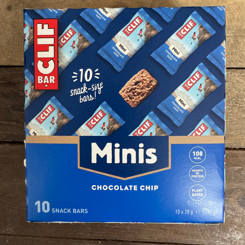10x Clif Chocolate Chip Minis Bars (1 Box of 10x28g) & Low Price Foods Ltd