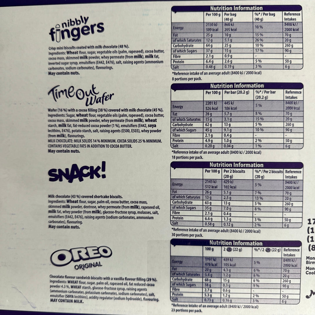 64x Cadbury & Oreo Treats (One Big Box of 64 Treats) & Low Price Foods Ltd