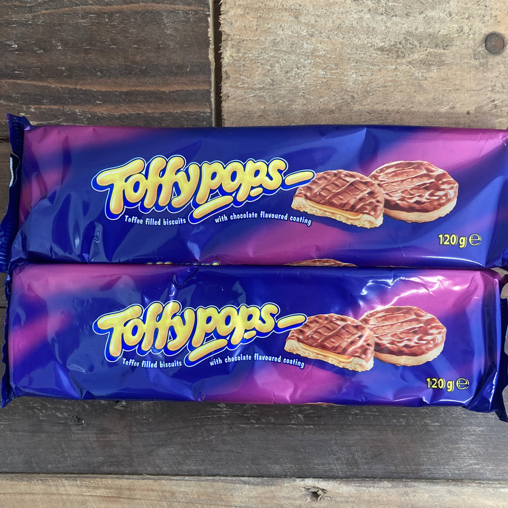 3x Lyons' Toffypops Toffee Filled Biscuits (3x120g) & Low Price Foods Ltd