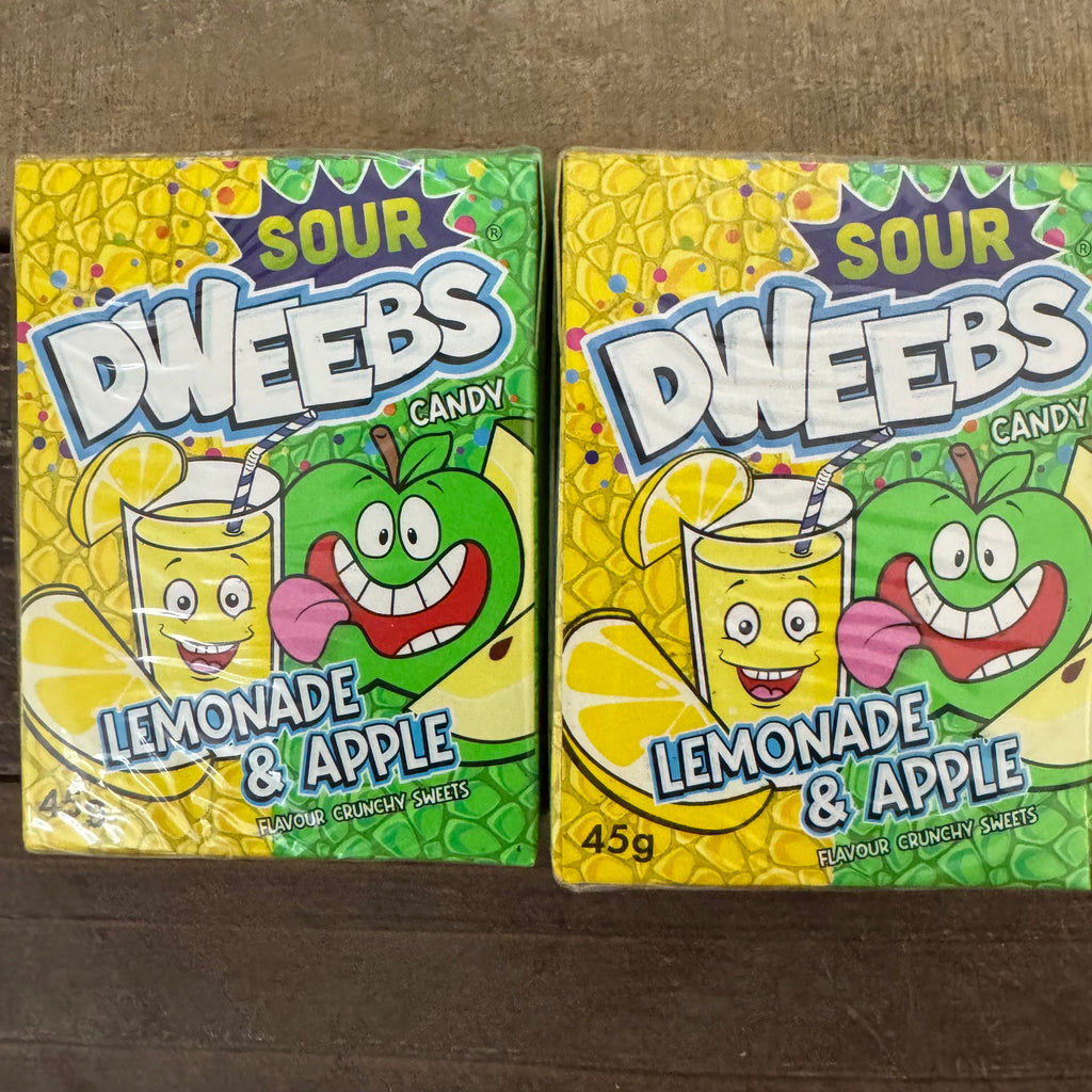 4x Dweebs Sour Lemonade & Apple Crunchy Sweets Packs (4x45g) & Low ...