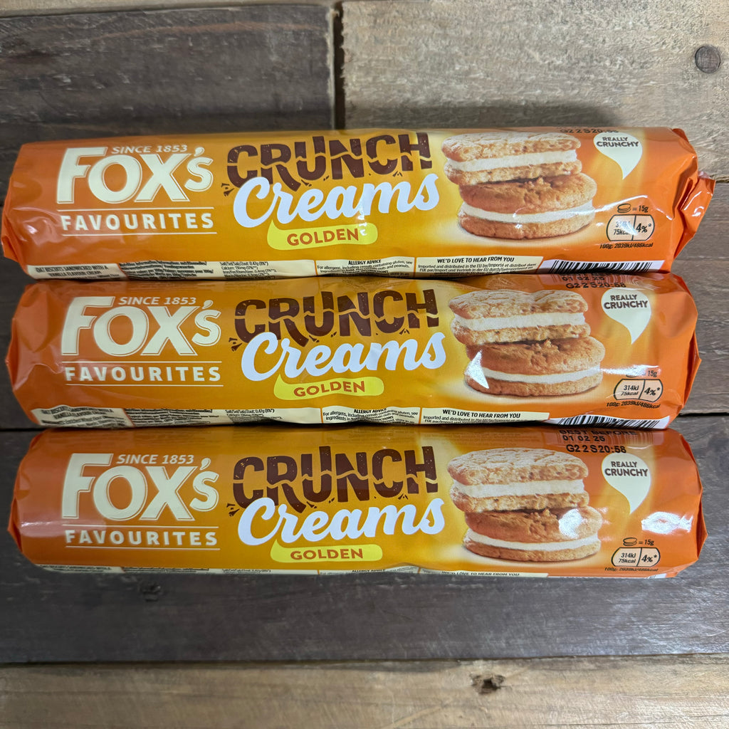 3x Fox's Golden Crunch Creams Biscuits Packs (3x200g) & Low Price Foods Ltd