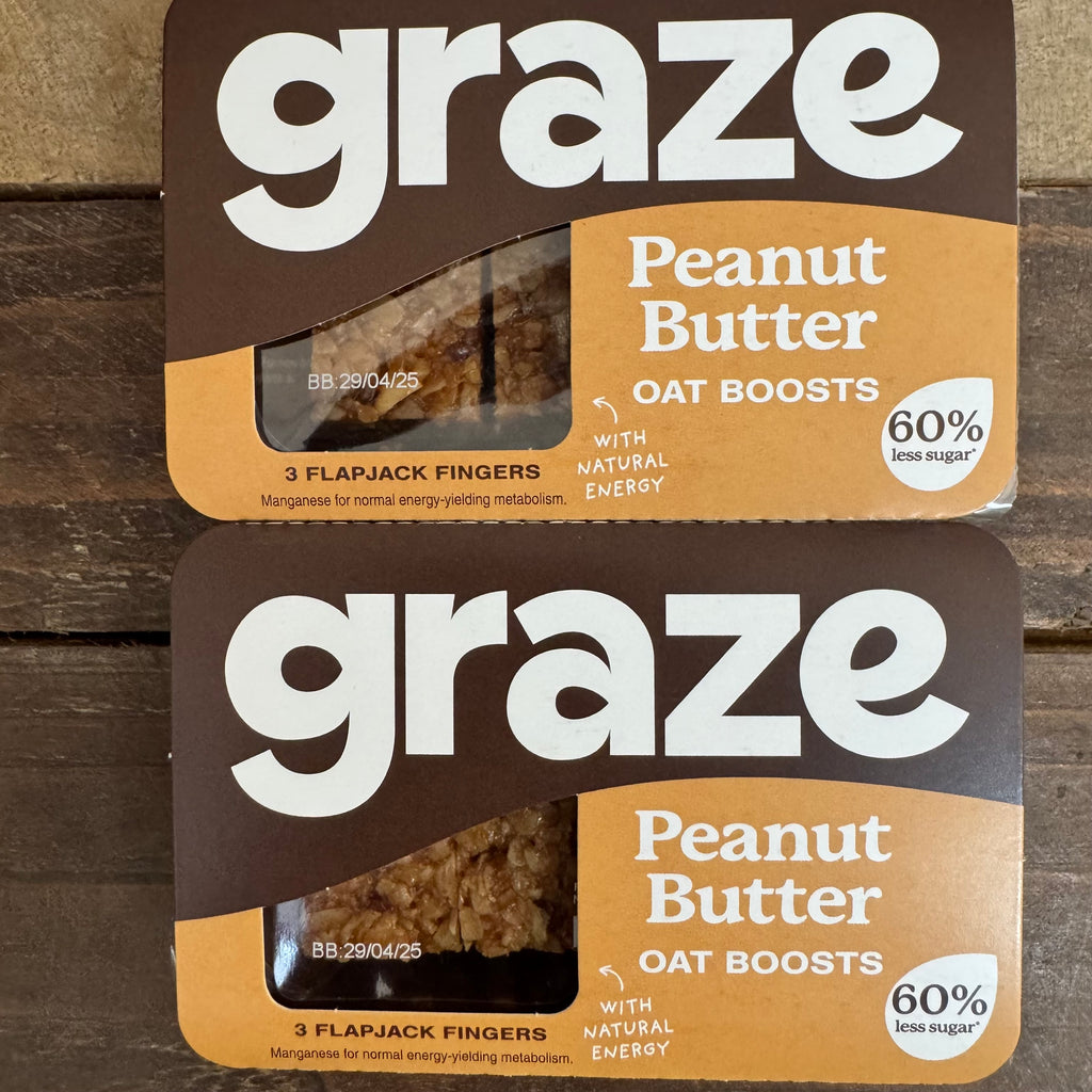 9x Graze Peanut Butter Flapjack Packs (9x50g) & Low Price Foods Ltd