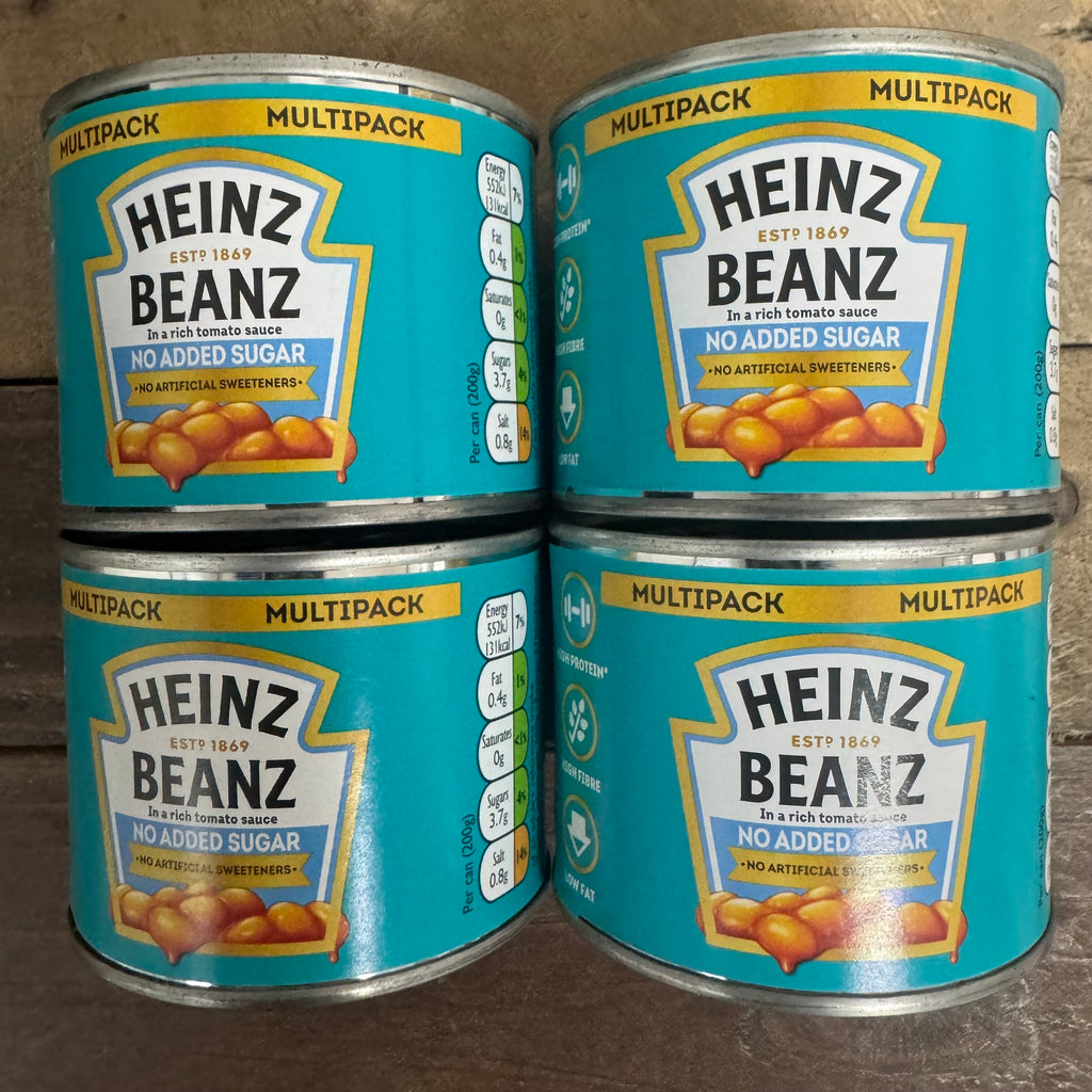 4x Heinz Beans No Added Sugar Tins (4x200g) & Low Price Foods Ltd