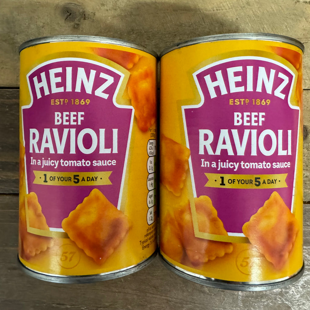 2x Heinz Beef Ravioli In Tomato Sauce Tins (2x400g) & Low Price Foods Ltd