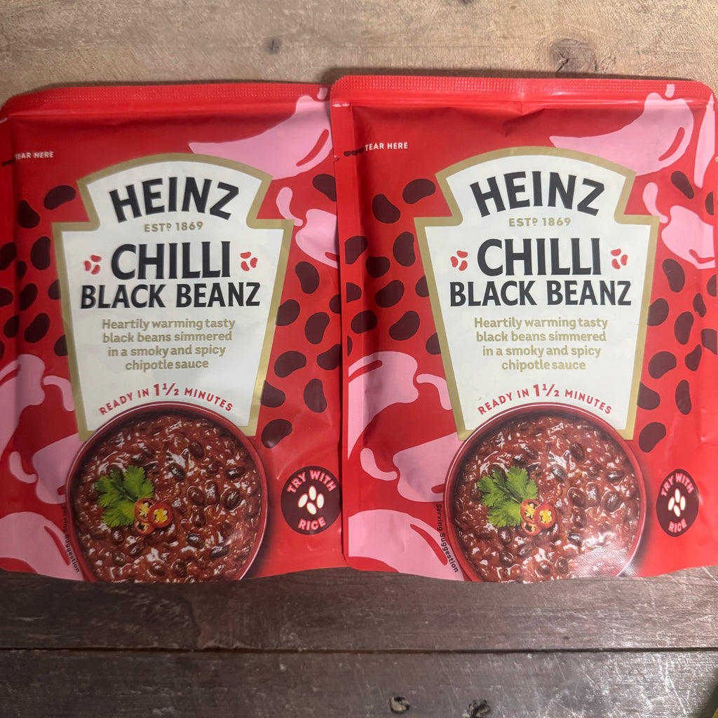 2x Heinz Chilli Black Beanz Bags (2x250g) & Low Price Foods Ltd
