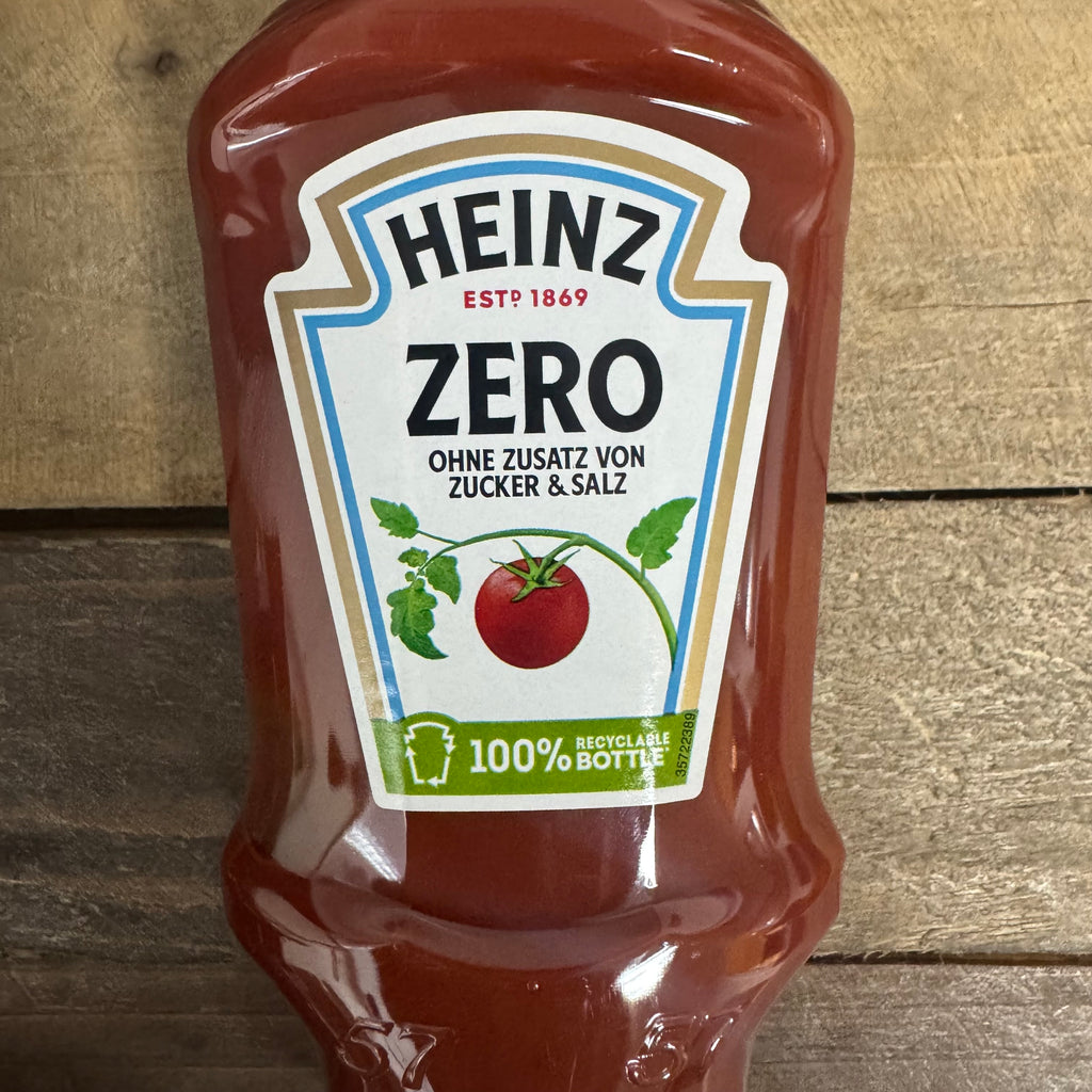 400ml Heinz Tomato Ketchup Zero Added Sugar & Salt (1x400ml) & Low ...