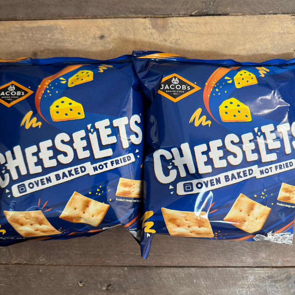 3x Jacob's Cheeselets Snacks Sharing Bags (3x125g) & Low Price Foods Ltd
