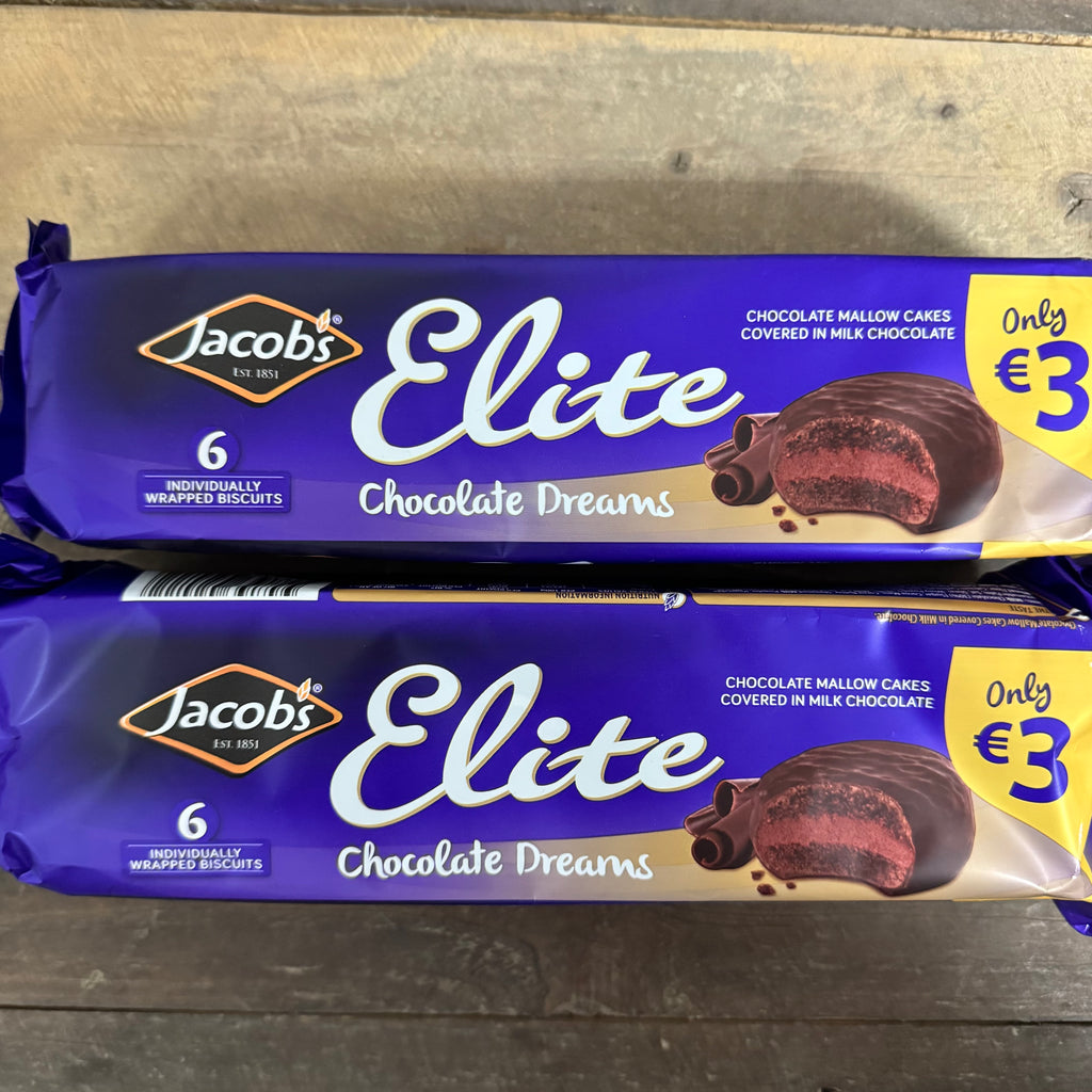 12x Jacob's Elite Chocolate Dreams Mallow Cakes (2 Packs of 6) & Low ...