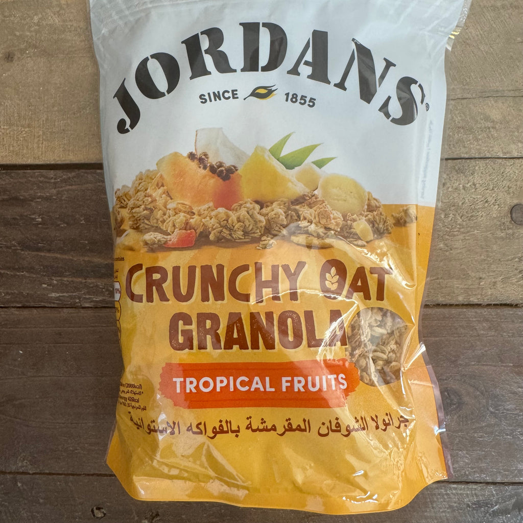 2x Jordans Crunchy Oat Granola Tropical Fruits Cereal Bags (2x370g ...