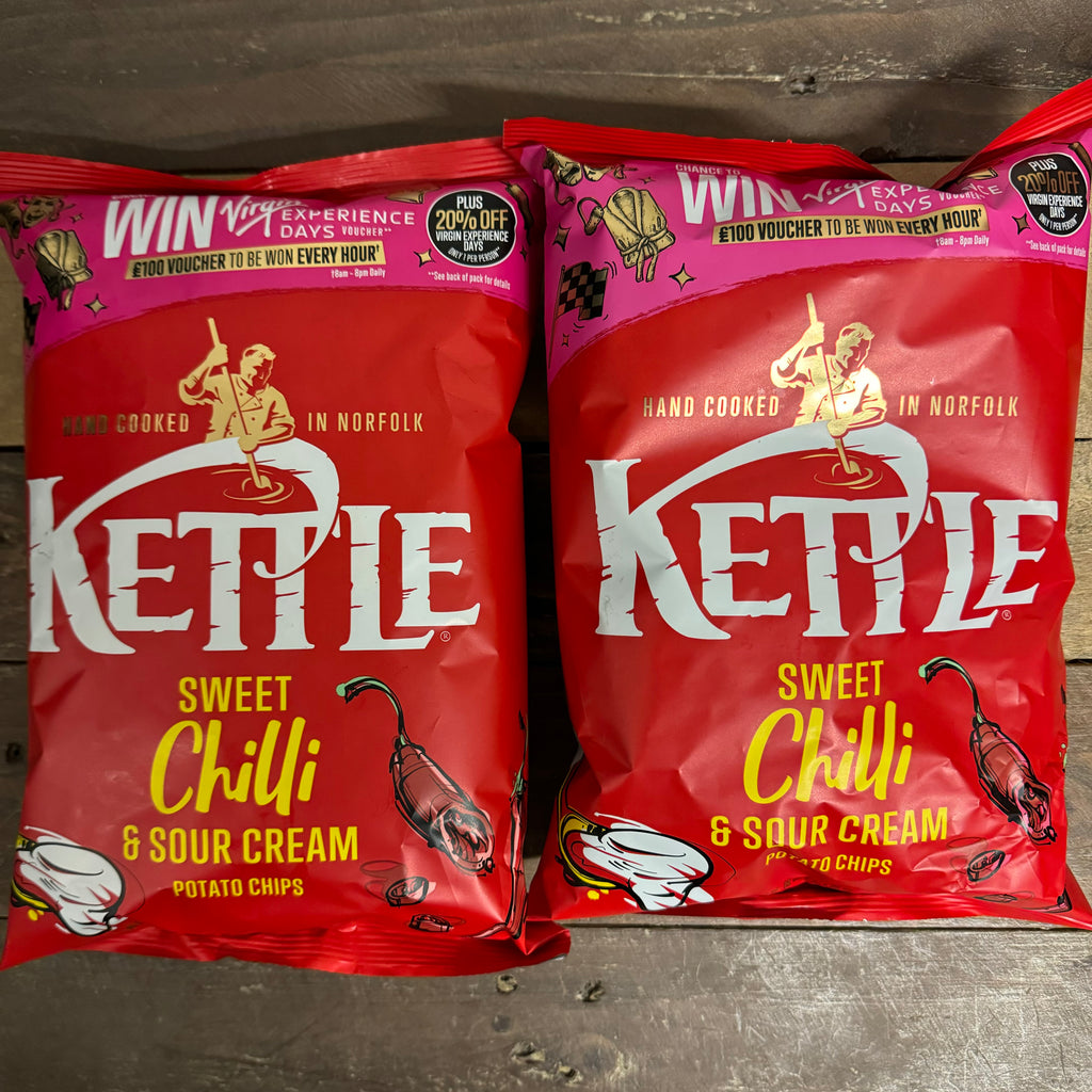 3x Kettle Chips Sweet Chilli & Sour Cream Crisps Share Bags (3x130g ...