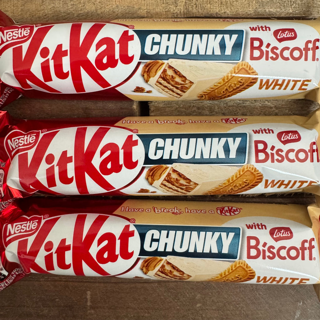 12x KitKat Chunky Biscoff White Chocolate Bars (12x42g) & Low Price ...