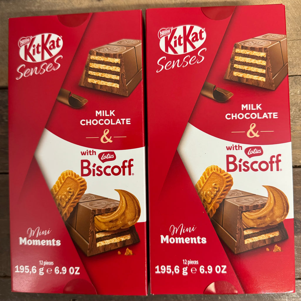 24x KitKat Senses Milk Chocolate & Lotus Biscoff Mini Moments (2 Boxes ...