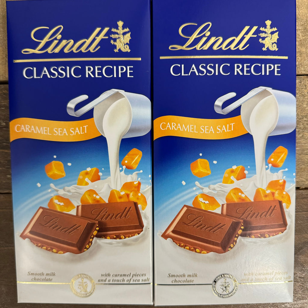 3x Lindt Classic Recipe Caramel Sea Salt Chocolate Bars (3x125g) & Low ...