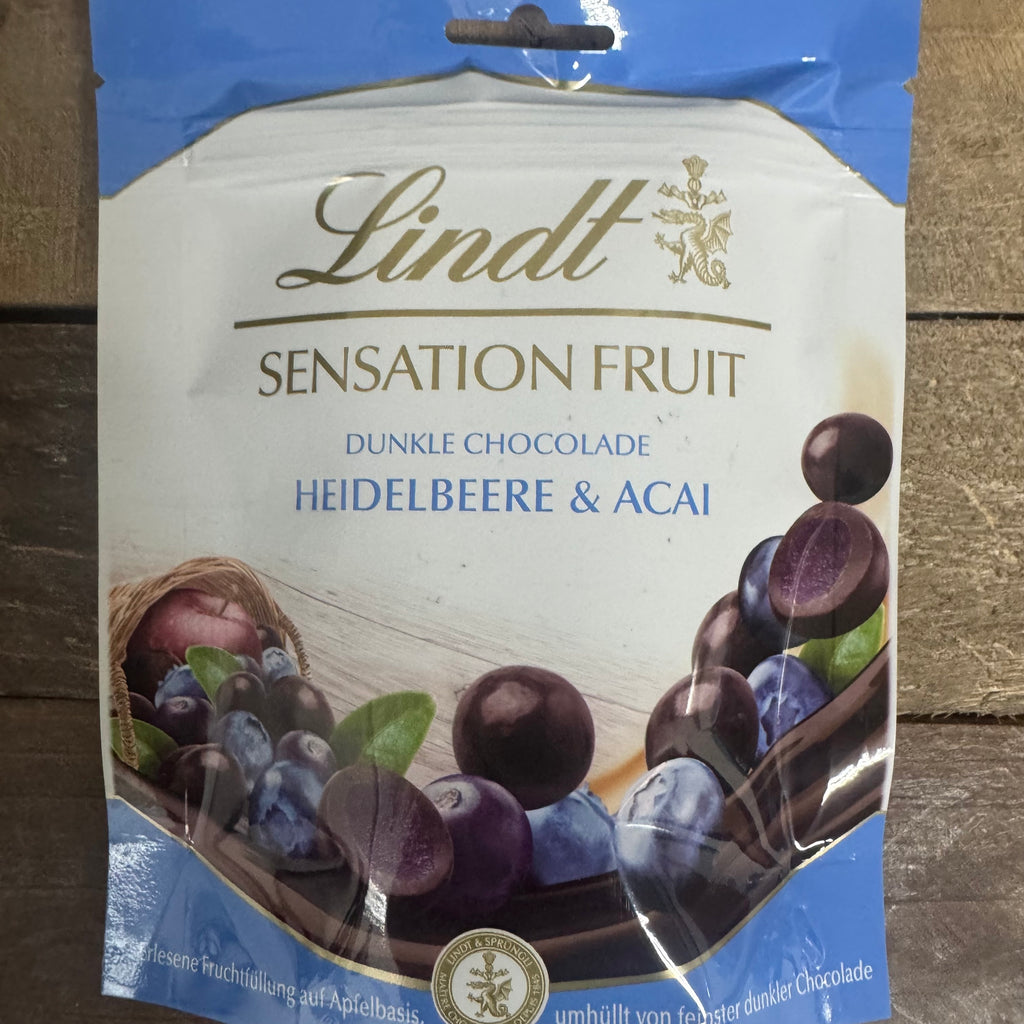 150g Lindt Fruit Sensation Blueberry & Acai Dark Chocolates (1x150g ...