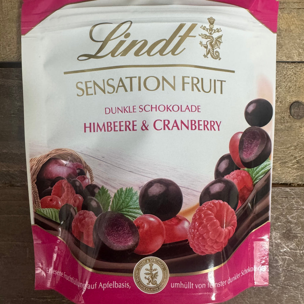 150g Lindt Fruit Sensation Raspberry & Cranberry Dark Chocolates (1x15 ...