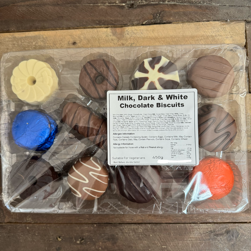 24x Low Price Fully Covered Luxury Milk, Dark & White Chocolate Biscui ...