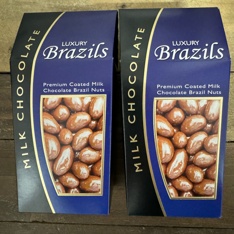 2x Luxury Brazils Premium Milk Chocolate Coated Brazil Nuts Boxes (2x1 ...